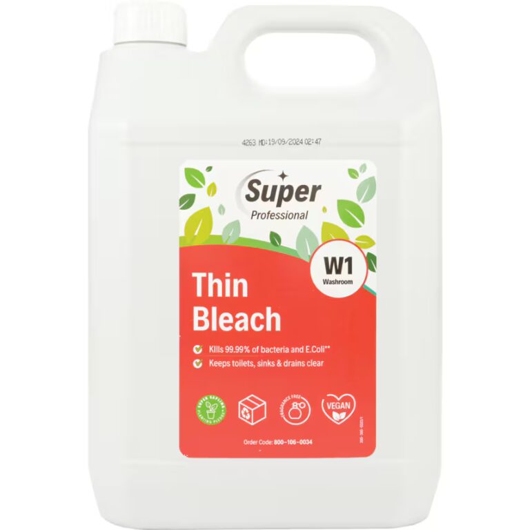 W1 Thin Bleach 5%. 5 Litre 800-106-0034 (Super) - Provac