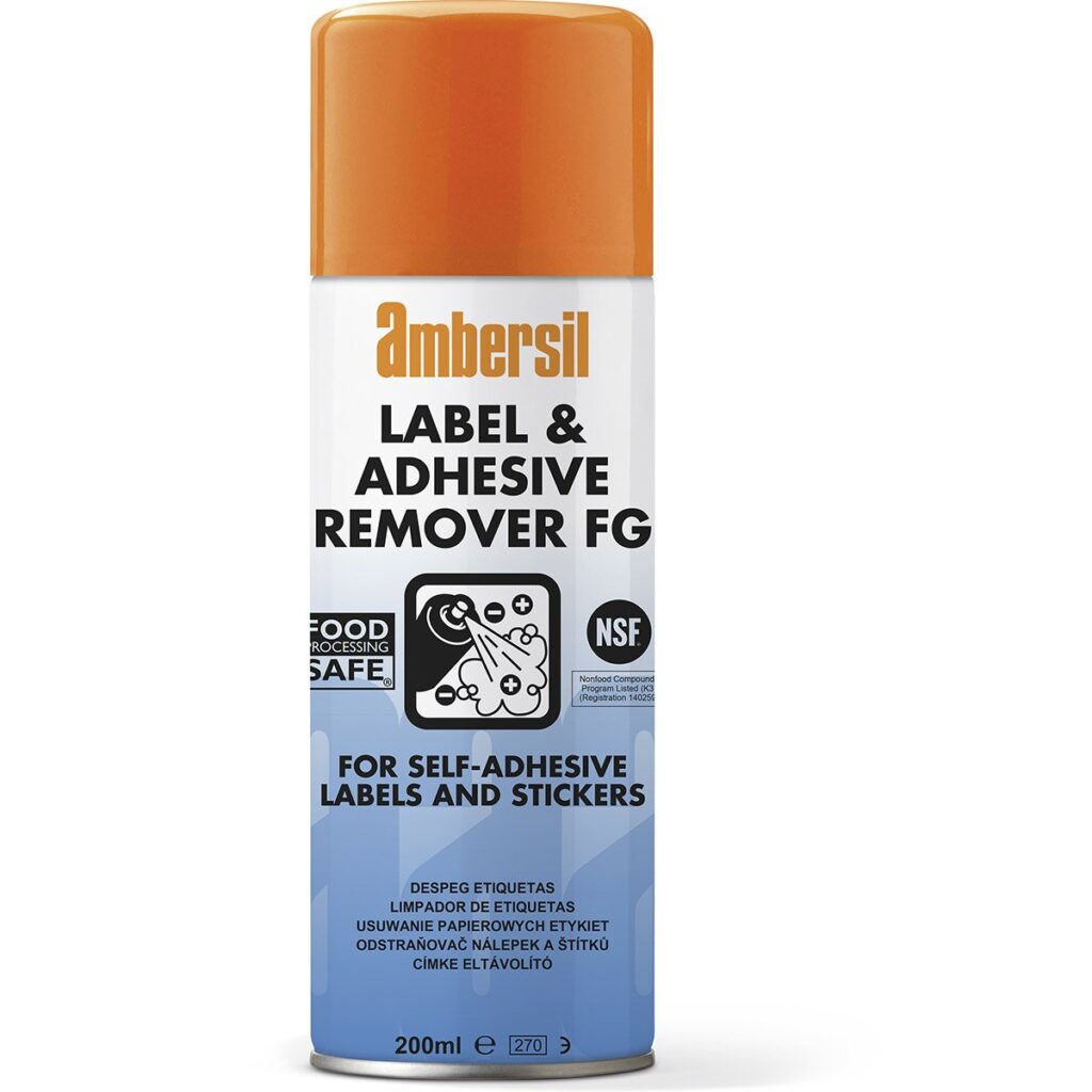 Ambersil Label & Adhesive Remover FG Spray 200ml *Food Safe* (Case x 12 ...